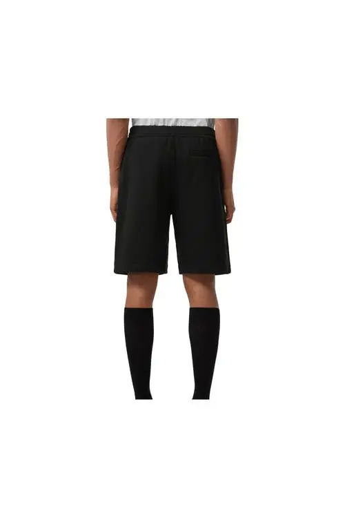 Burberry Logo Cotton Shorts - Black