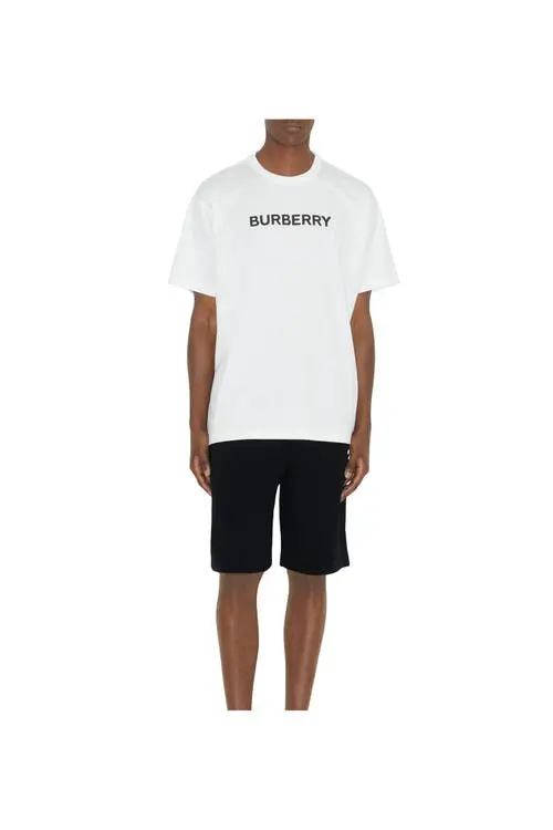 Burberry Logo Cotton Shorts - Black