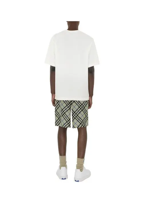 Burberry Check Silk Shorts - Lichen