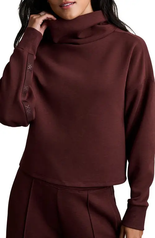 RHONE Dreamglow Mock Neck Top - Cherry Bark