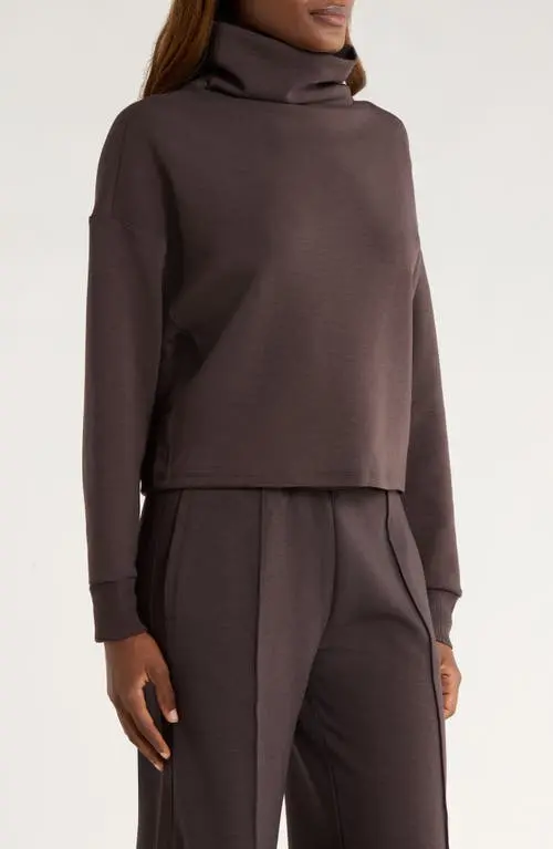 RHONE Dreamglow Mock Neck Top - Dark Espresso