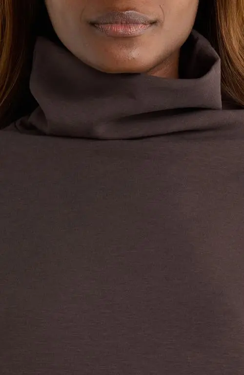 RHONE Dreamglow Mock Neck Top - Dark Espresso