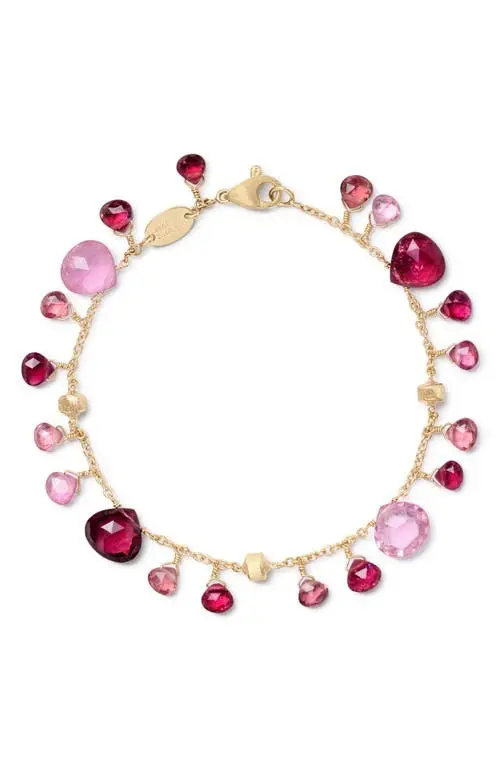 Marco Bicego Paradise Tourmaline Charm Bracelet - 18k Yellow Gold/pink