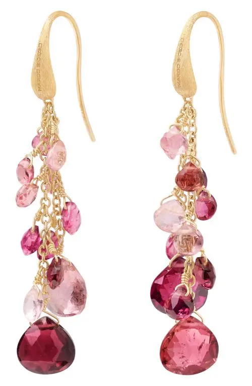Marco Bicego Paradise Tourmaline Drop Earrings - 18k Yellow Gold