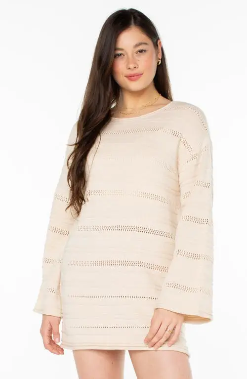 Roxy Bondi Sunset Long Sleeve Sweater Dress - Parchment | Editorialist