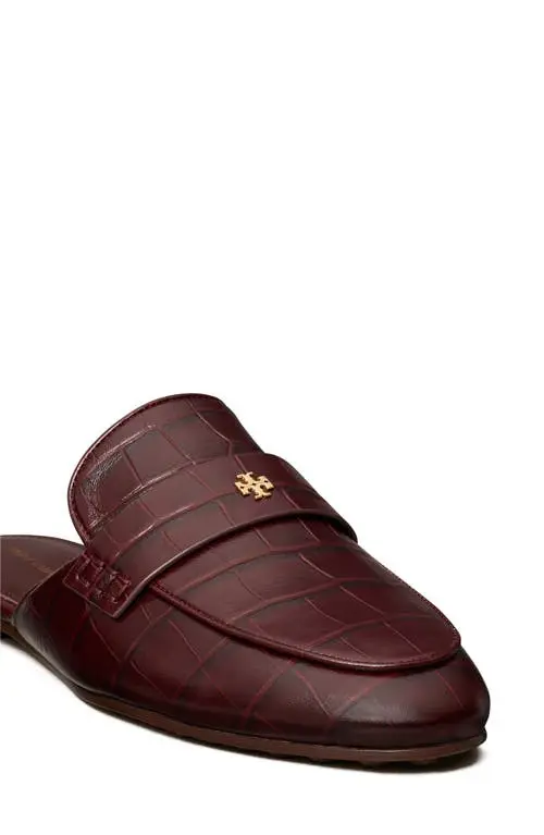 Tory Burch Croc Embossed Mule