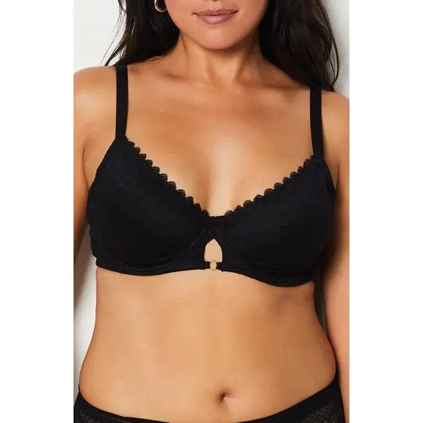 ETAM Gravure Underwire Minimizer Demi Bra - Black