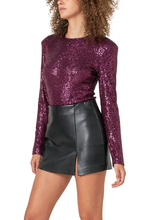 Endless Rose Sequin Long Sleeve Bodysuit