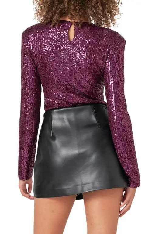 Endless Rose Sequin Long Sleeve Bodysuit