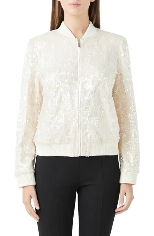 Endless Rose Sequin Bomber Jacket