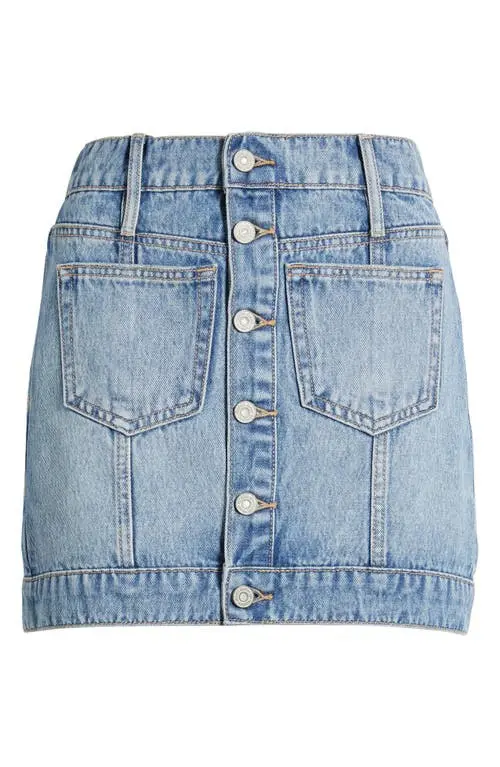 HIDDEN JEANS Button Front Denim Miniskirt