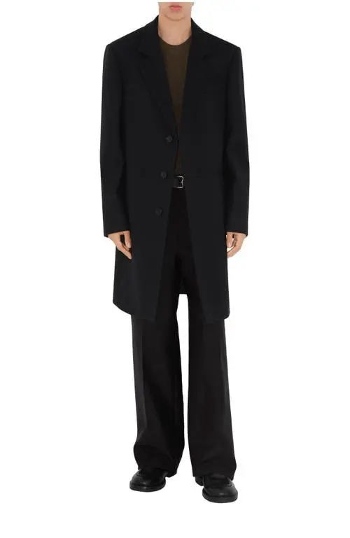 Burberry Wool Tailored Coat - Black