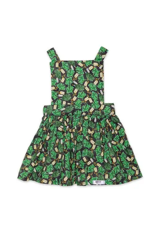 WORTHY THREADS Pinafore Dress - Green