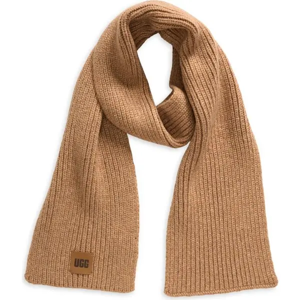 UGG Chunky Rib Scarf - Camel