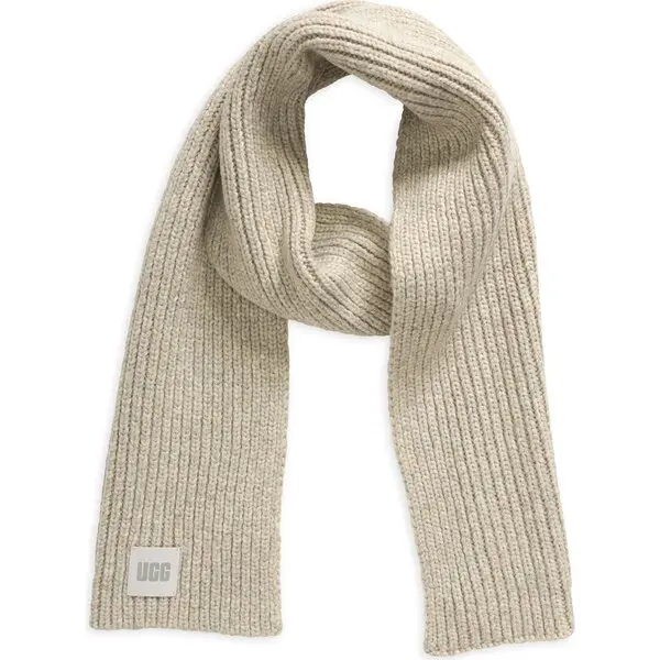 UGG Chunky Rib Scarf - Light Grey