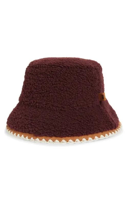 UGG Fluff Scalloped Faux Fur Bucket Hat - Wild Grape