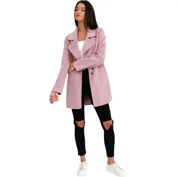 BELLE & BLOOM Oversized Wool-blend Jacket - Lilac