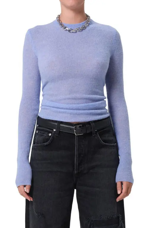 Citizens Of Humanity Alessia Wool & Cashmere Blend Rib Top - Heather Robin