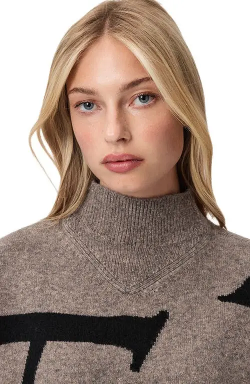 ALLSAINTS Star Turtleneck Sweater - Doe Brown/black