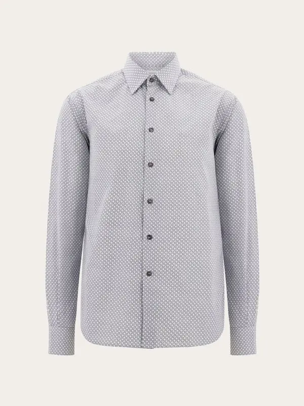 FERRAGAMO Micro-patterned Shirt - White