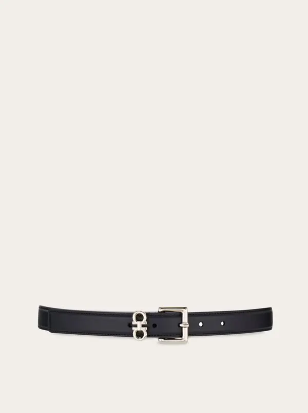 FERRAGAMO Double Gancini Fixed Belt - Blue