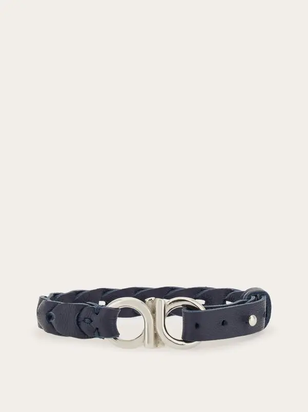 FERRAGAMO Braided Gancini Bracelet - Blue