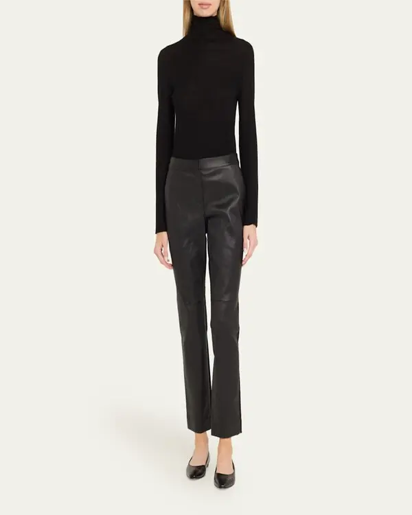 Lafayette 148 New York Leather Cigarette Pants