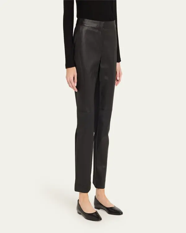 Lafayette 148 New York Leather Cigarette Pants
