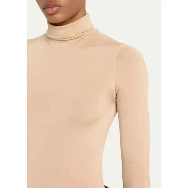 Wolford Colorado Turtleneck Thong Bodysuit - White