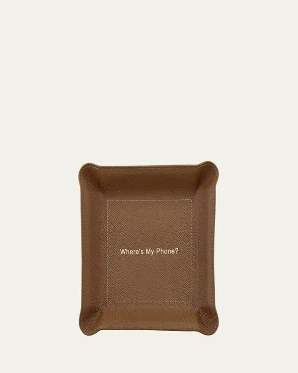 GRAPHIC IMAGE Where's My Phone?" Leather Valet Tray