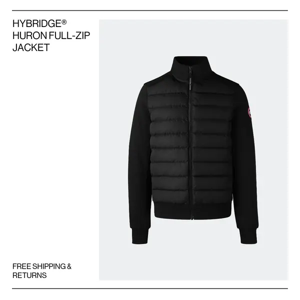 Canada Goose Hybridge Huron Full Zip Jacket - Black