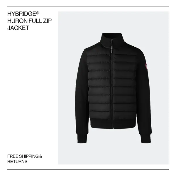 Canada Goose Hybridge Huron Full Zip Jacket - Black