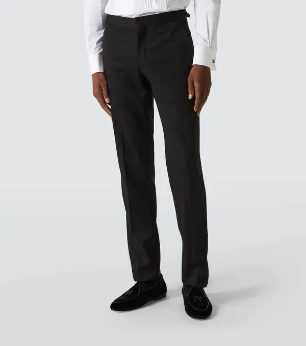 Rubinacci Luca Wool Tuxedo Pants