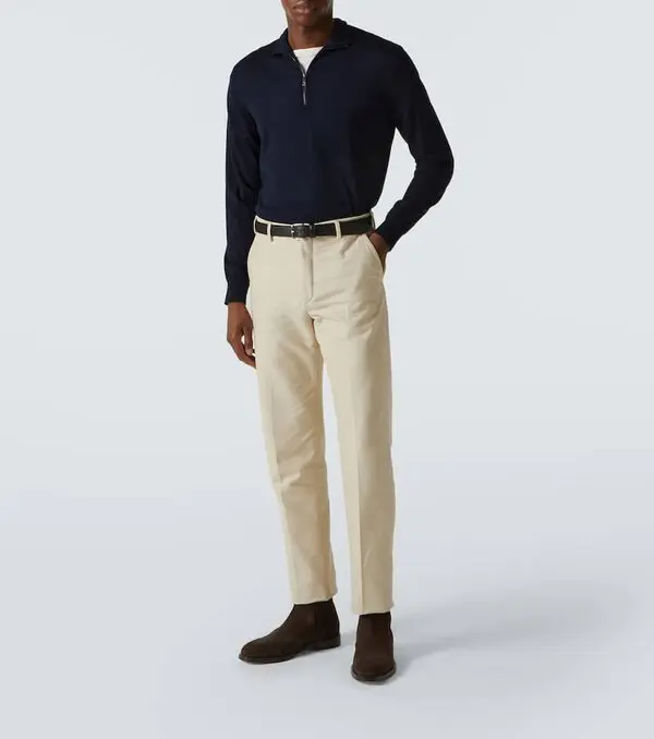 Zegna Wool Half-zip Sweater - Blue