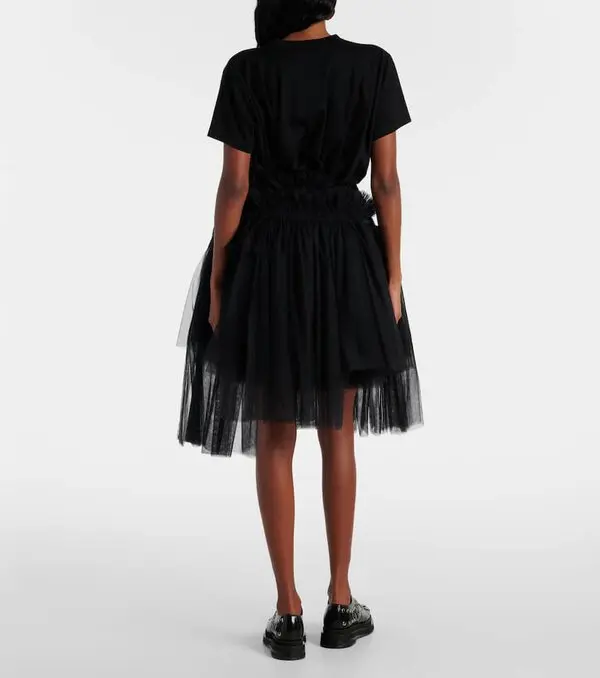 Noir Kei Ninomiya Mesh Midi Skirt