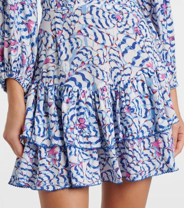 Poupette St Barth Chiara Printed Minidress - Blue