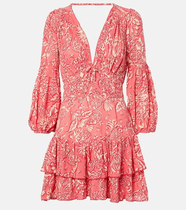 Poupette St Barth Chiara Printed Minidress - Pink