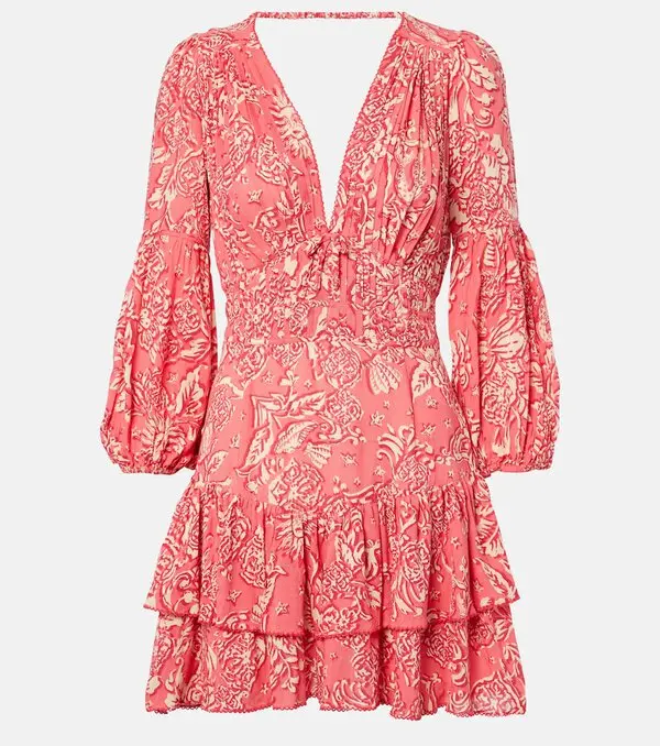 Poupette St Barth Chiara Printed Minidress - Pink
