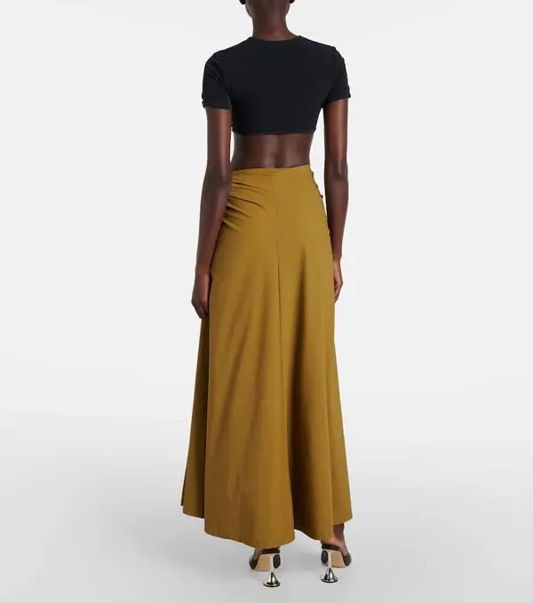 Christopher Esber Ruched Maxi Skirt - Green