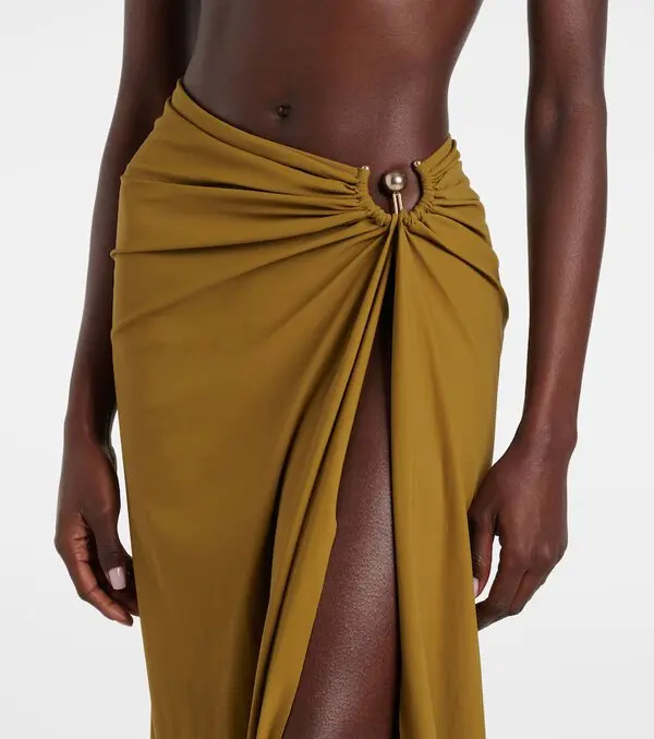 Christopher Esber Ruched Maxi Skirt - Green
