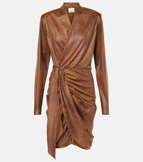 Isabel Marant Étoile Aleora Draped Wrap Dress - Brown