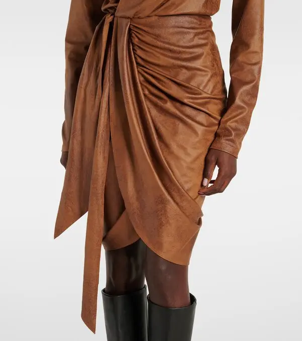 Isabel Marant Étoile Aleora Draped Wrap Dress - Brown