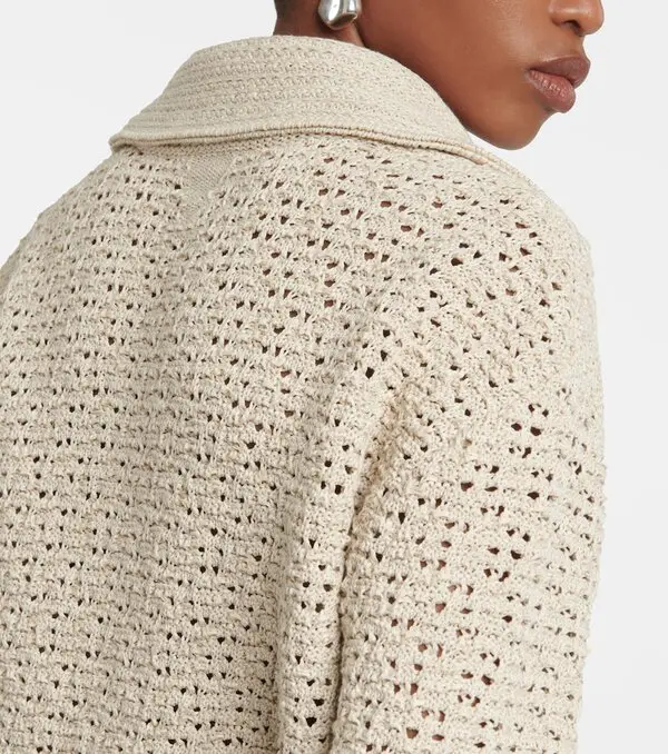 Bottega Veneta Cotton Crochet Shirt - Beige