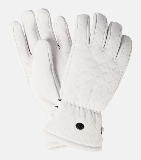 Goldbergh Nishi Quilted Leather Ski Gloves - White