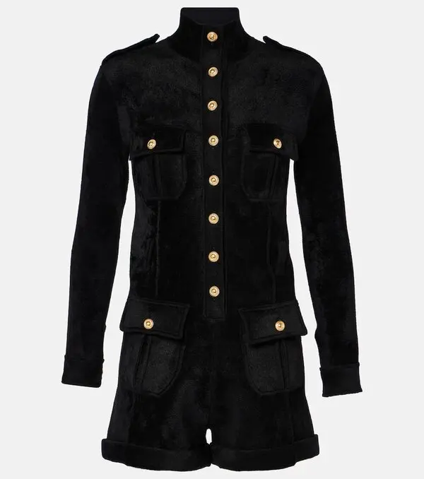 TOM FORD Velvet Romper - Black