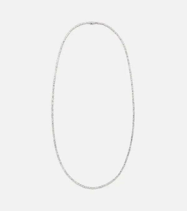 SUZANNE KALAN 18kt White Gold Diamond Tennis Necklace - Silver