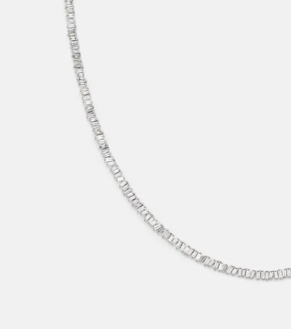 SUZANNE KALAN 18kt White Gold Diamond Tennis Necklace
