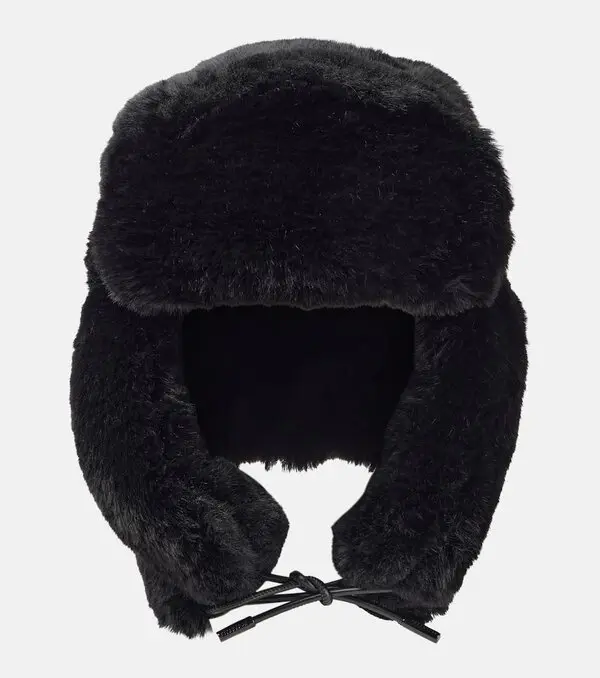 Goldbergh Faux Fur Trapper Hat - Black