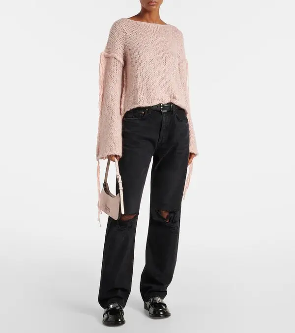 AGOLDE Kelly High-rise Distressed Straight Jeans In Fuse