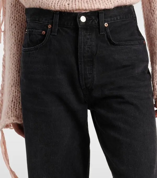AGOLDE Kelly High-rise Distressed Straight Jeans In Fuse